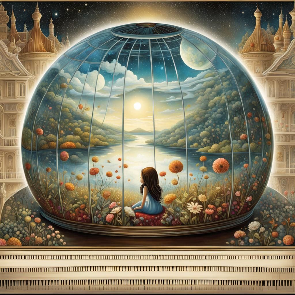 a girl dreaming : dreamscape : a majestic beautiful utopic world of ...