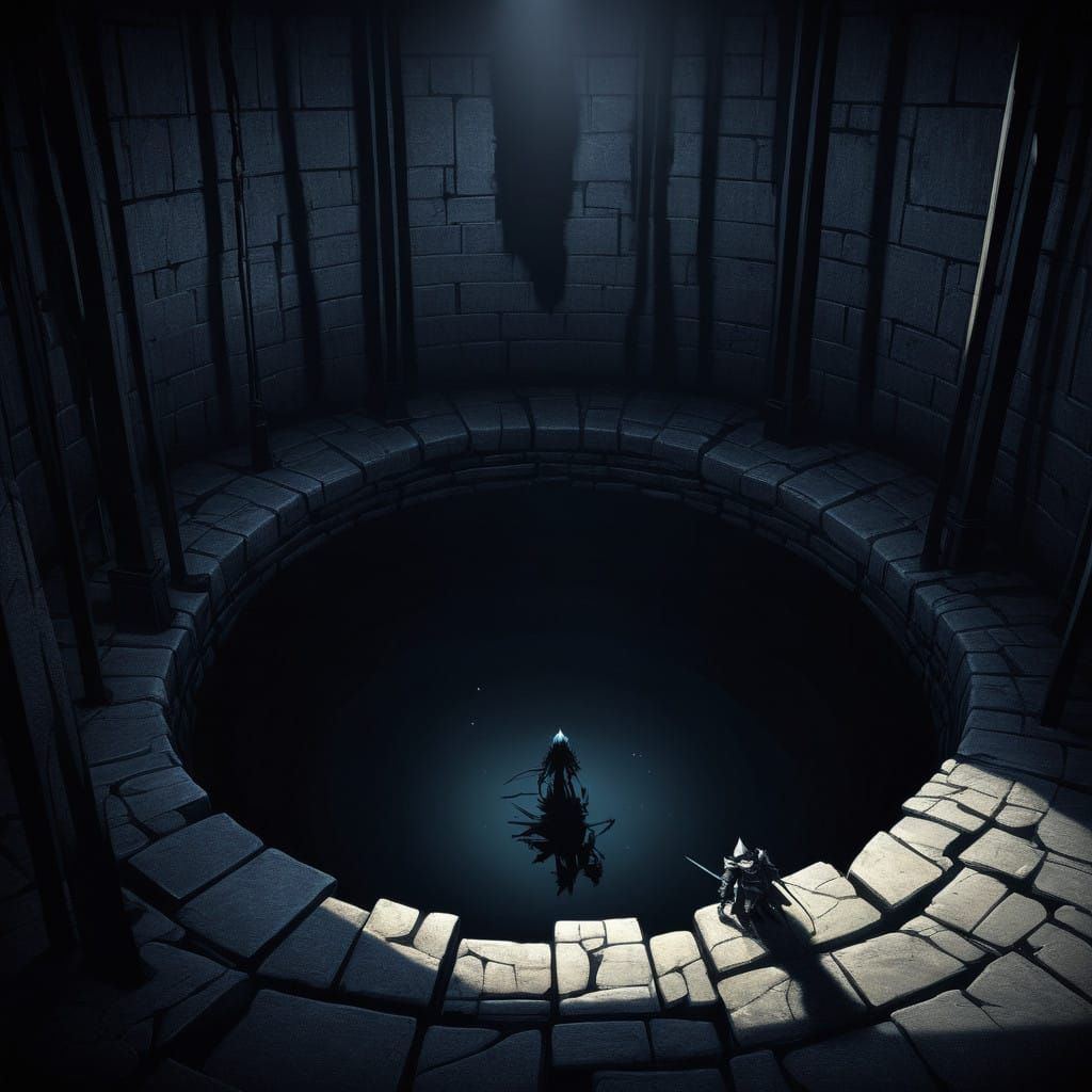 Darkness Emerges from Abyssal Portal - AI Art