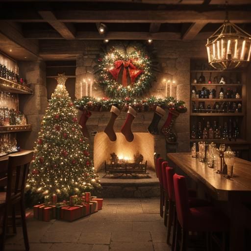 Old christmas pub - AI Generated Artwork - NightCafe Creator