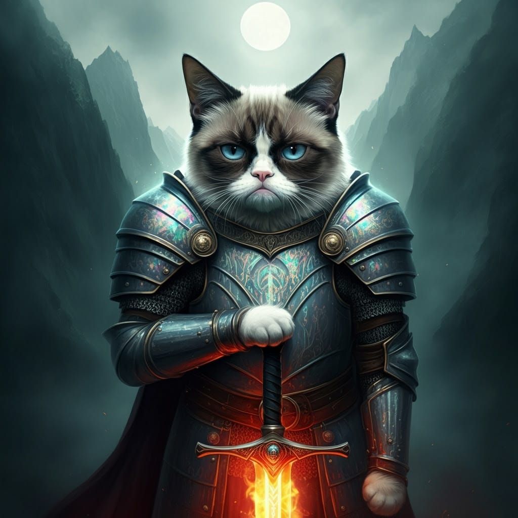 The Grumpy Warrior of Legend - Legendary Warrior Cat in Radi...