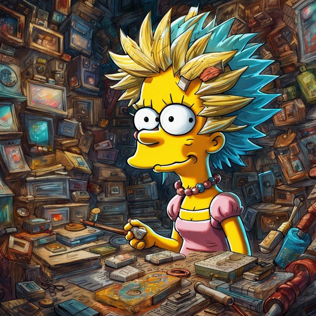 Intricate Detailed Lisa Simpson from the Simpsons TV Show, a brilliant ...