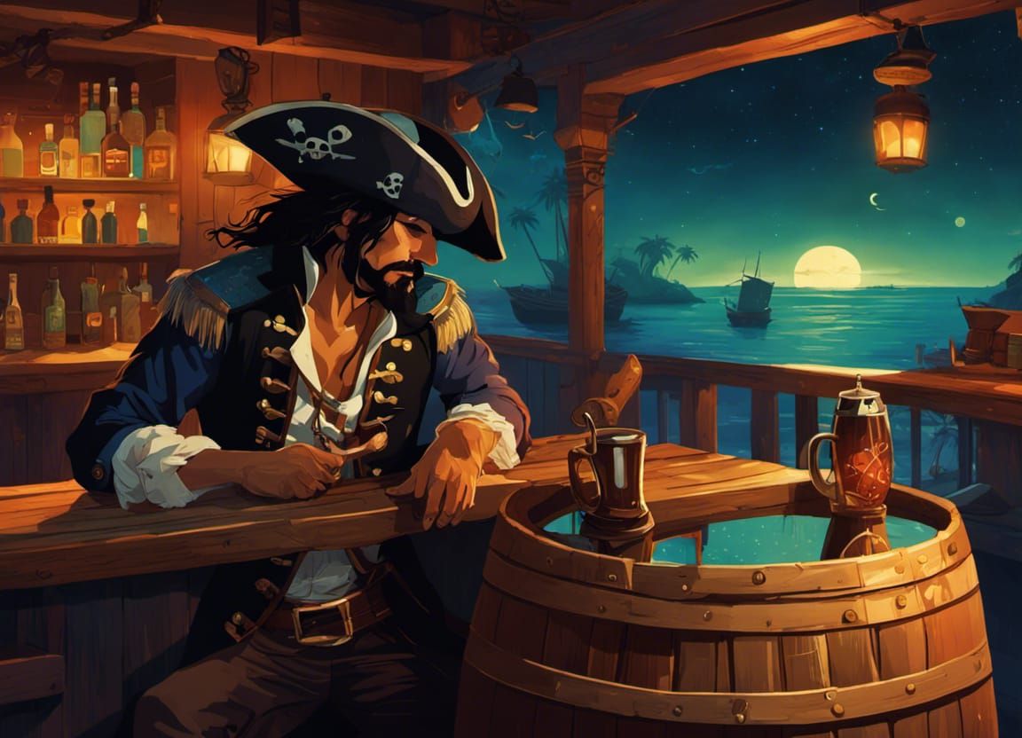 Pirate bartender - AI Generated Artwork - NightCafe Creator