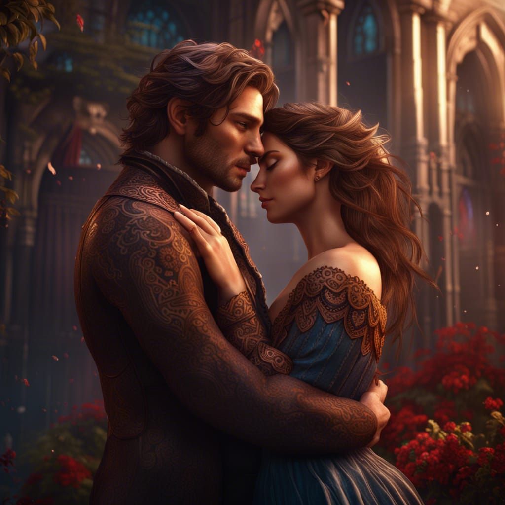 Jaina embracing Mark in love - AI Generated Artwork - NightCafe Creator