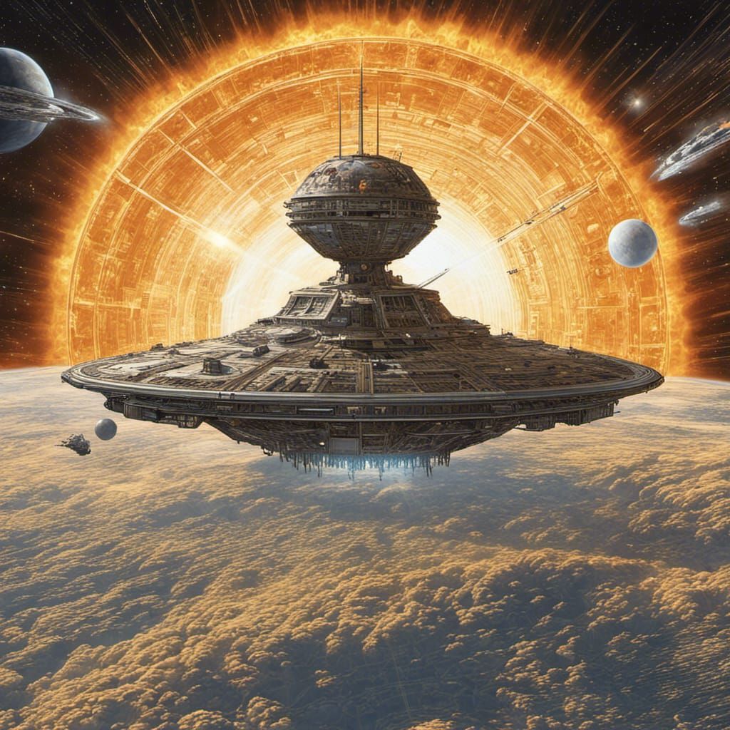 Alien Mothership Parked Around the Sun - AI Generated Artwork ...