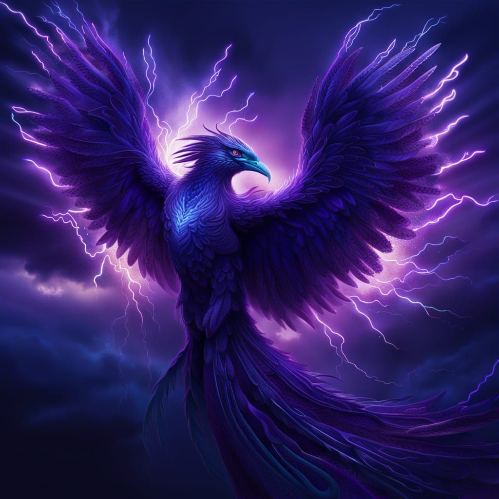Lightning phoenix 2 - AI Generated Artwork - NightCafe Creator