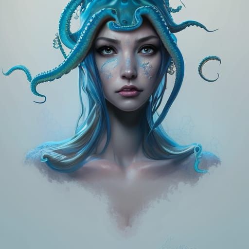 Octopus princess - AI Generated Artwork - NightCafe Creator