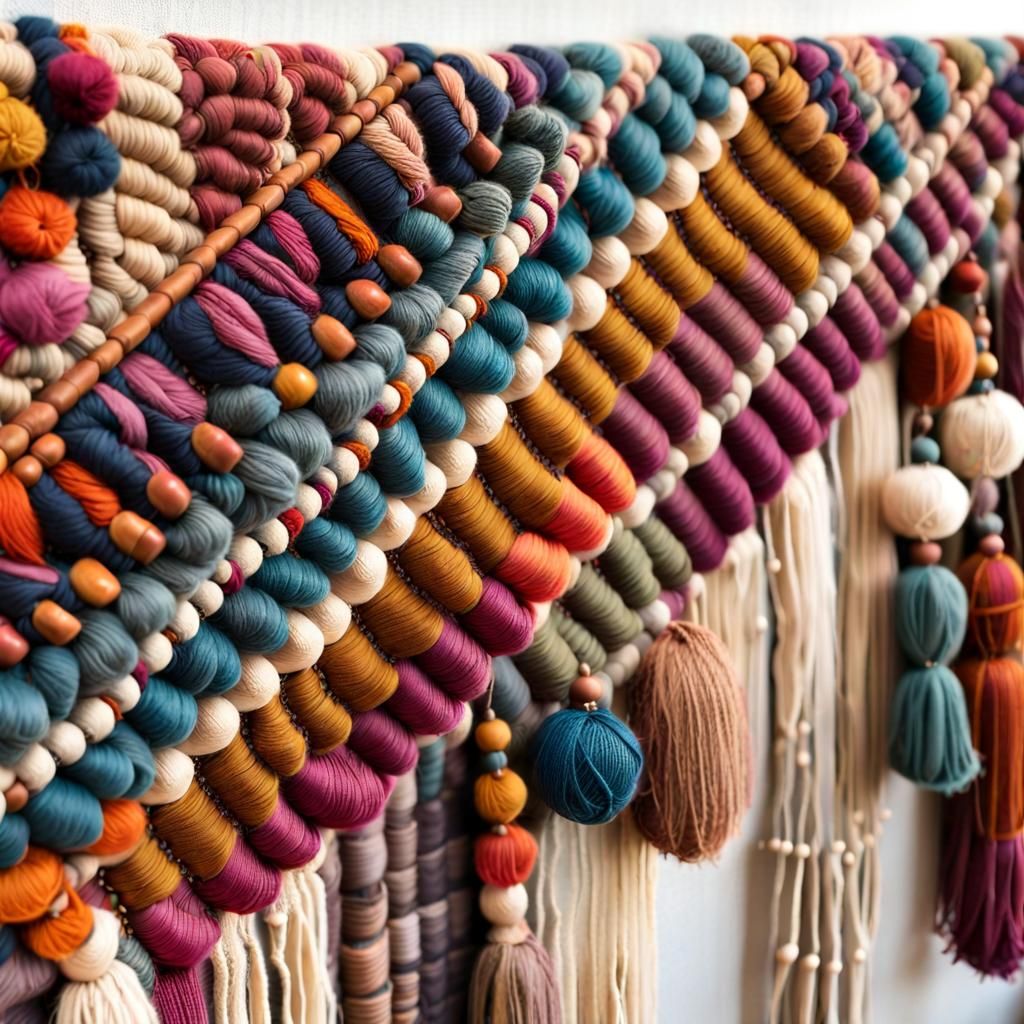 A wall hanging, traditional Peruvian fiber arts - AI Generated Artwork ...