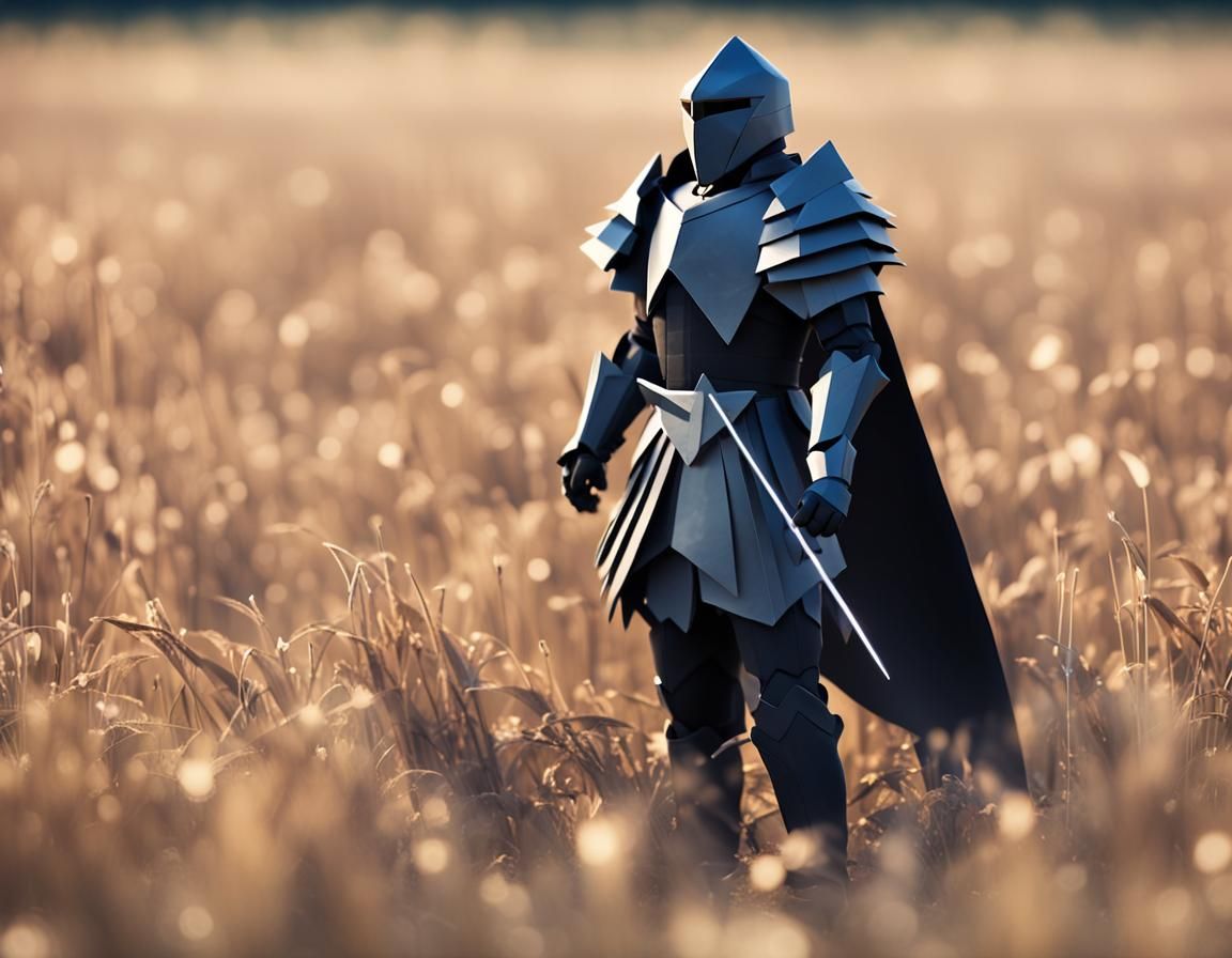 Paper knight - AI Generated Artwork - NightCafe Creator