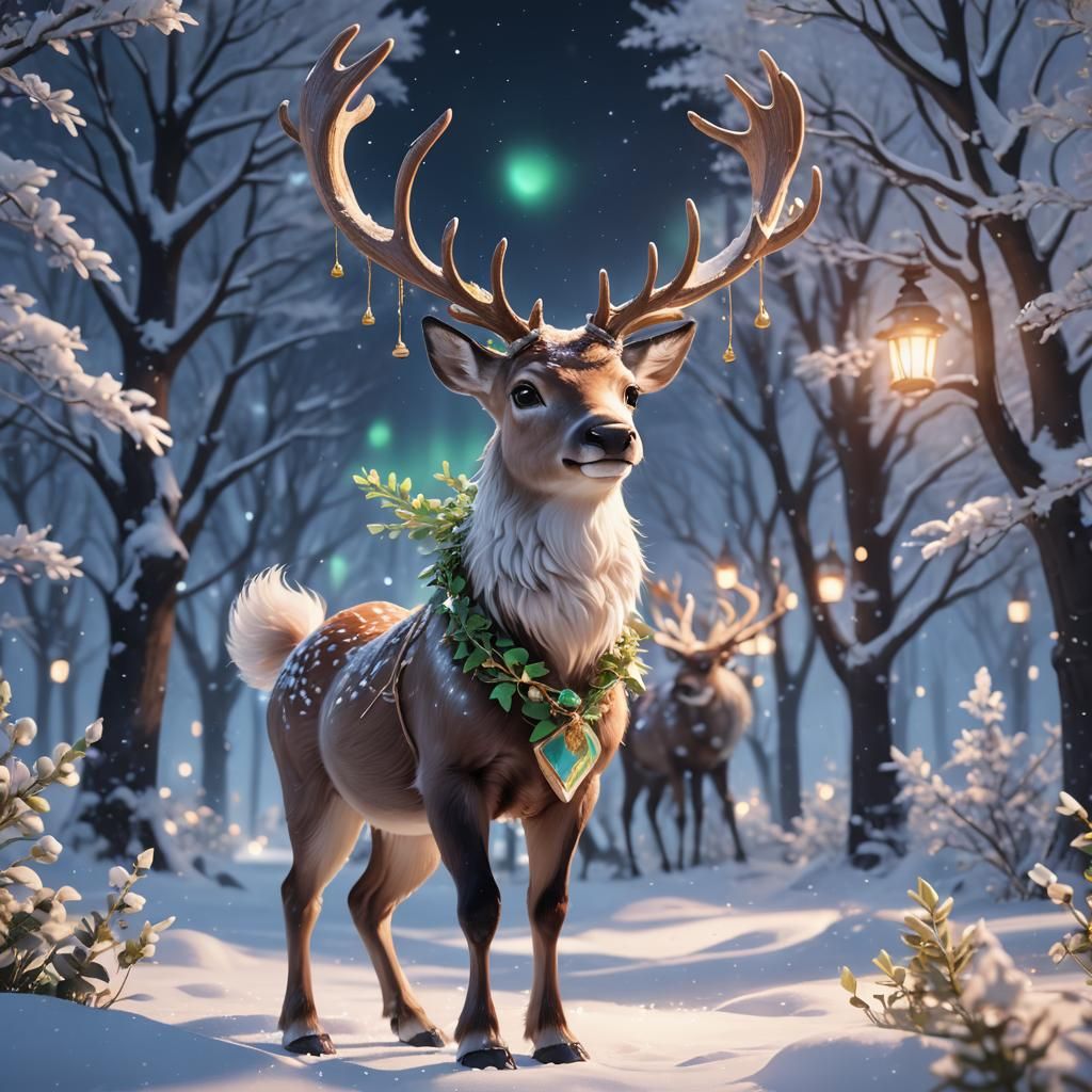 Reindeer - AI Generated Artwork - NightCafe Creator