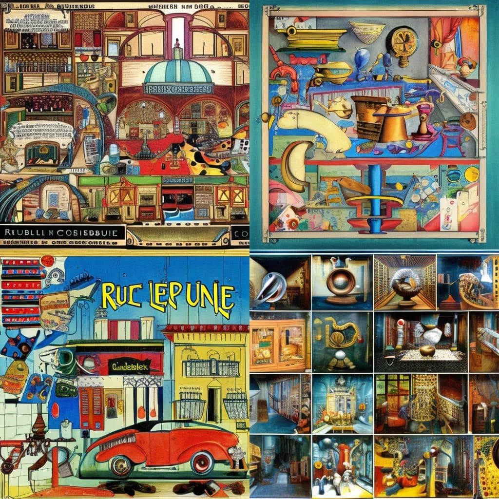 rube goldberg machine - AI Generated Artwork - NightCafe Creator