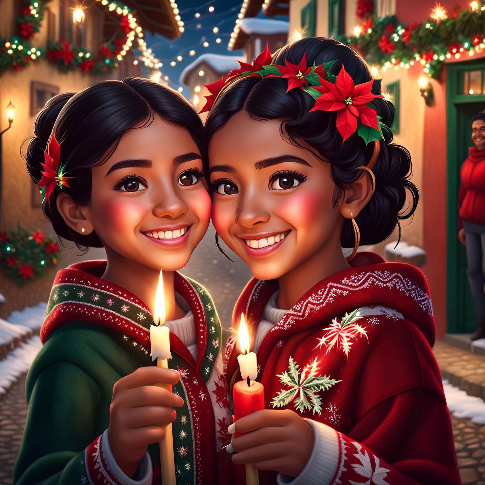 Friends ready for La Posada - AI Generated Artwork - NightCafe Creator