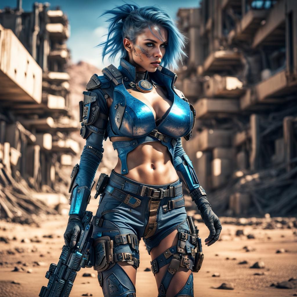 Cyberpunk Babe - Future warrior girls 01 serie - AI Generated Artwork - NightCafe Creator
