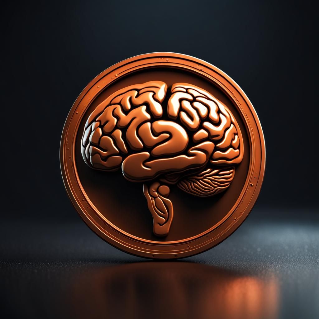Orange Brain Token - AI Generated Artwork - NightCafe Creator