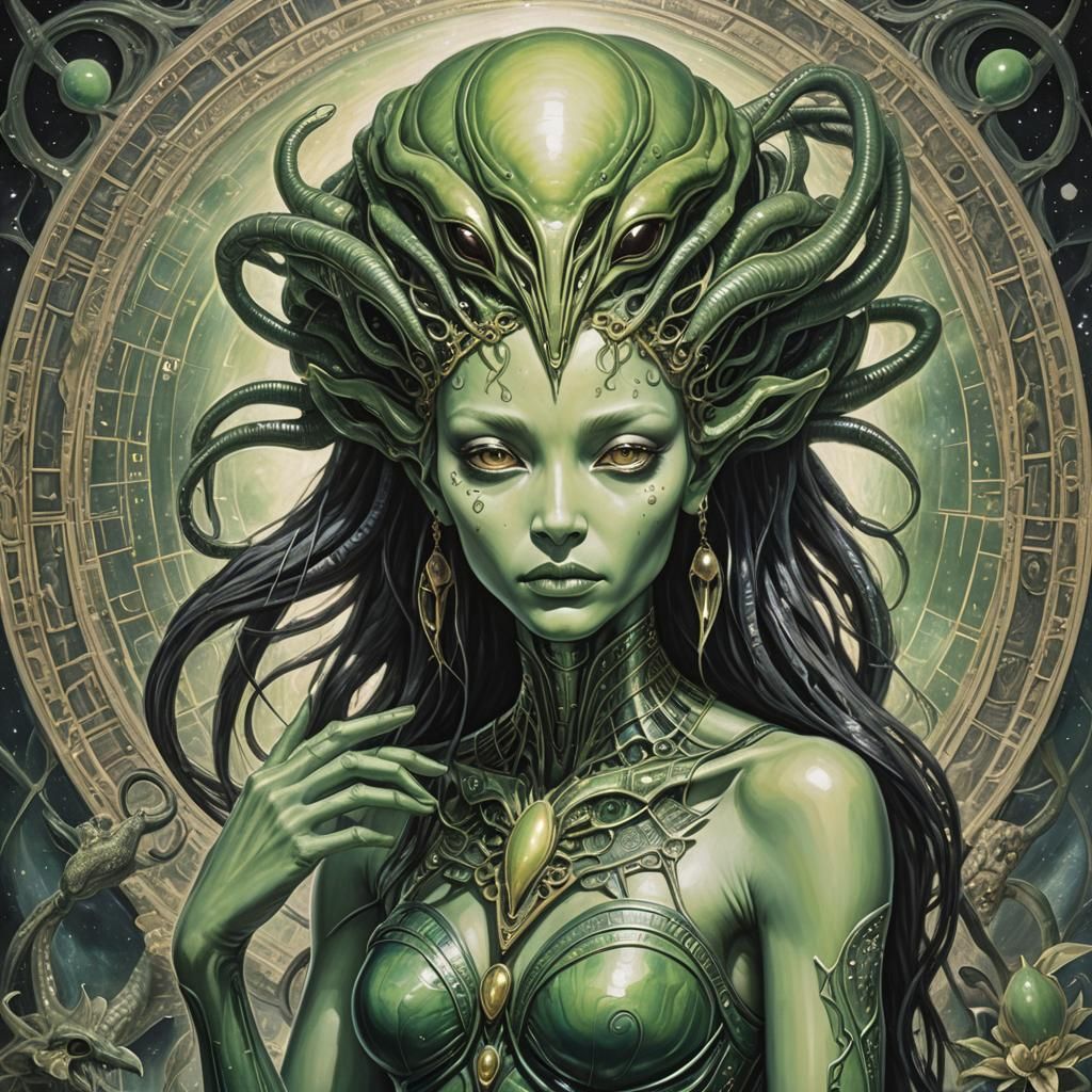 alien goddess - AI Generated Artwork - NightCafe Creator