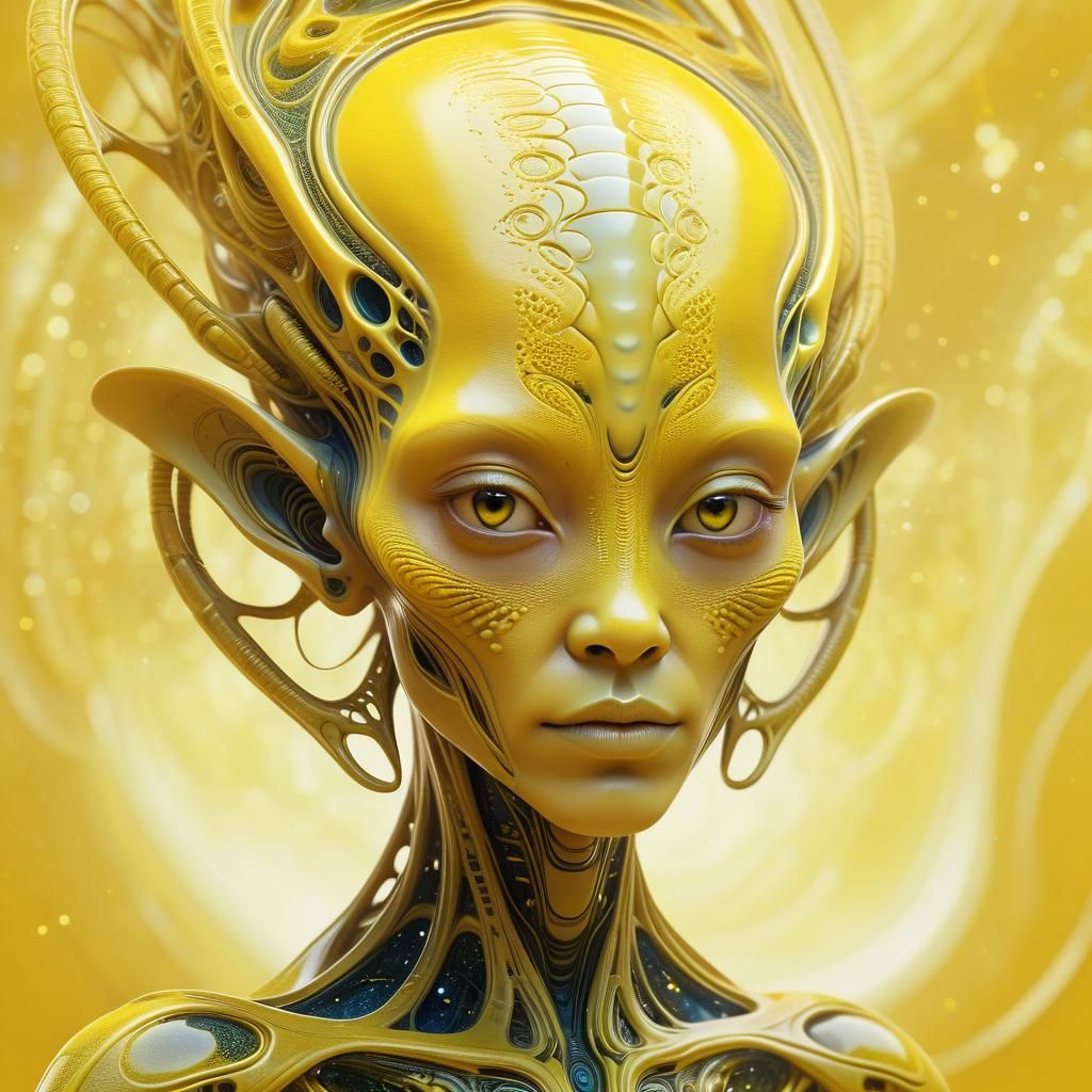 Alien Creature Woman's Portrait - AI Generated Artwork - NightCafe Creator