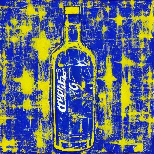 Taking photos - a bottle" - Abstract Coke Bottle Painting in...