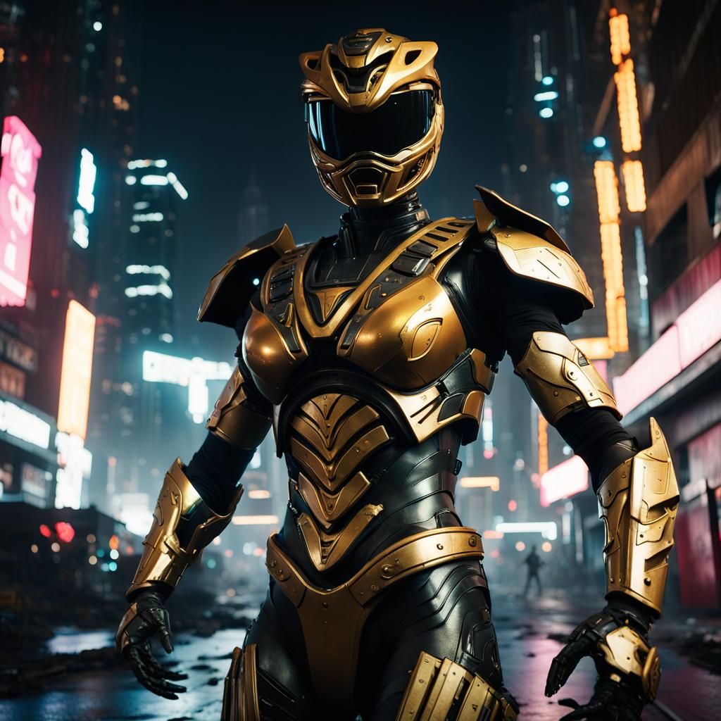 Cyberpunk Power Ranger - AI Generated Artwork - NightCafe Creator