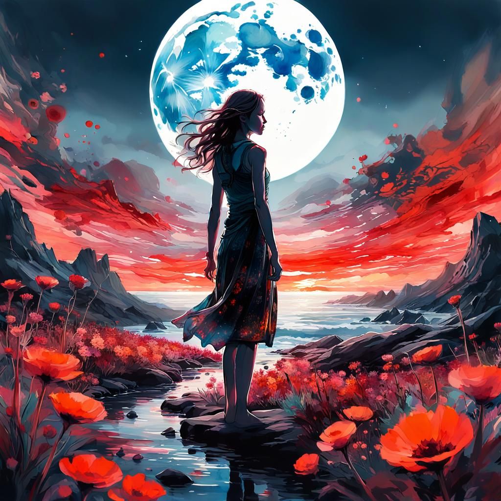 Moonlit Breeze - AI Generated Artwork - NightCafe Creator