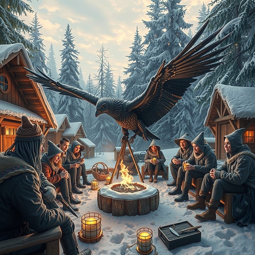 Azkaban workers at winter camp retreat. Cozy scene. Funny plot ...