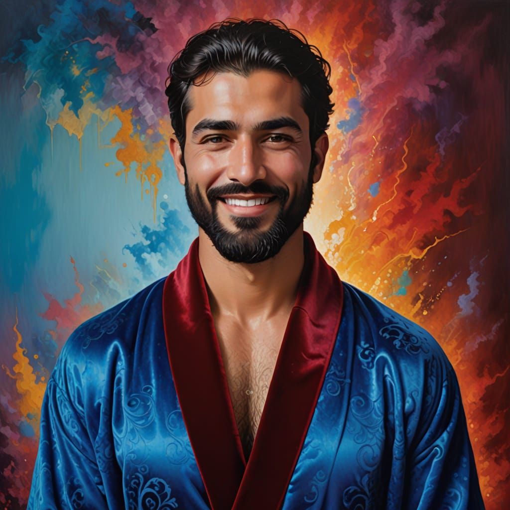 Shurûq - Turkish Prince in Velvet Robe, Grand Mosque Backgro...