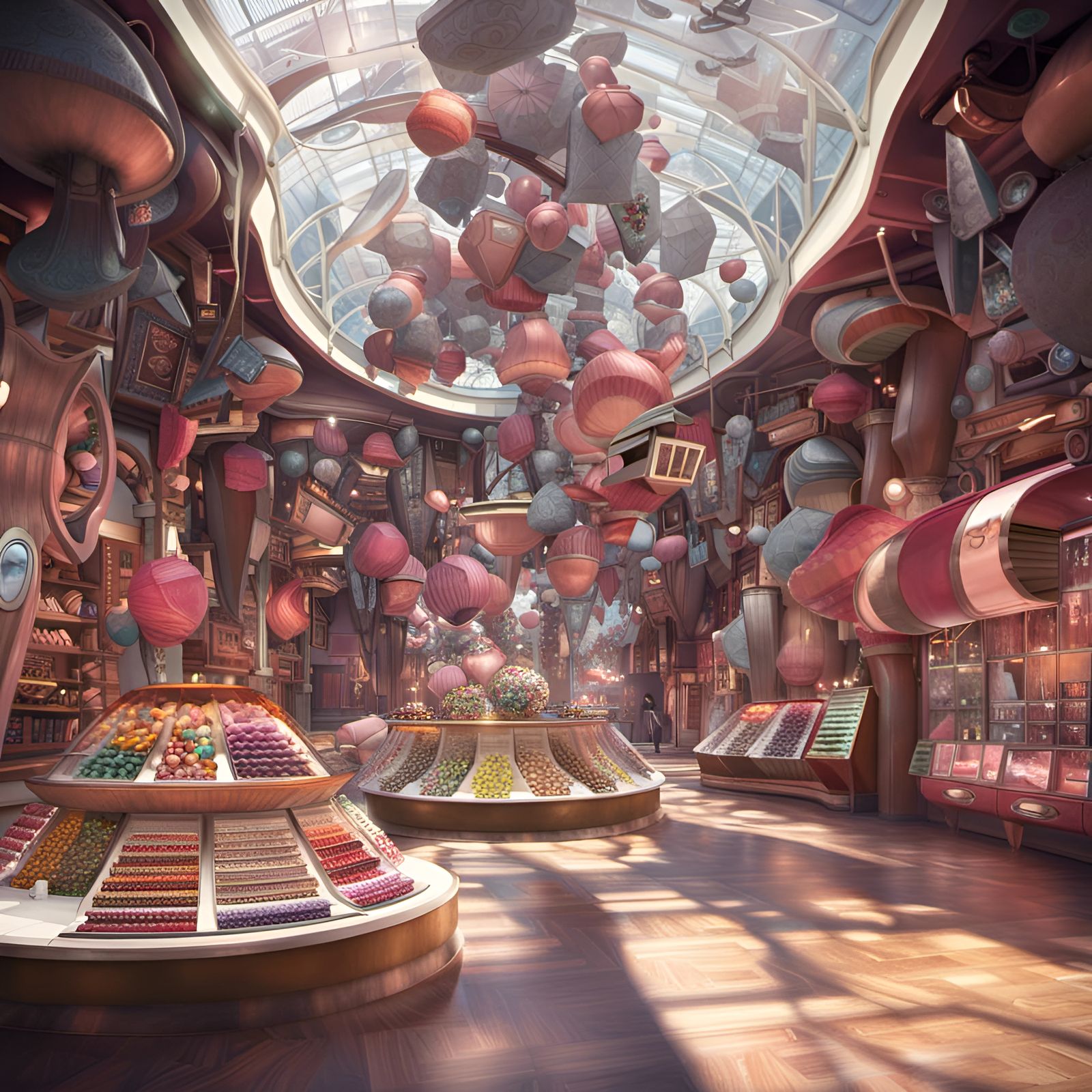 Futuristic Candy Shop - AI Generated Artwork - NightCafe Creator
