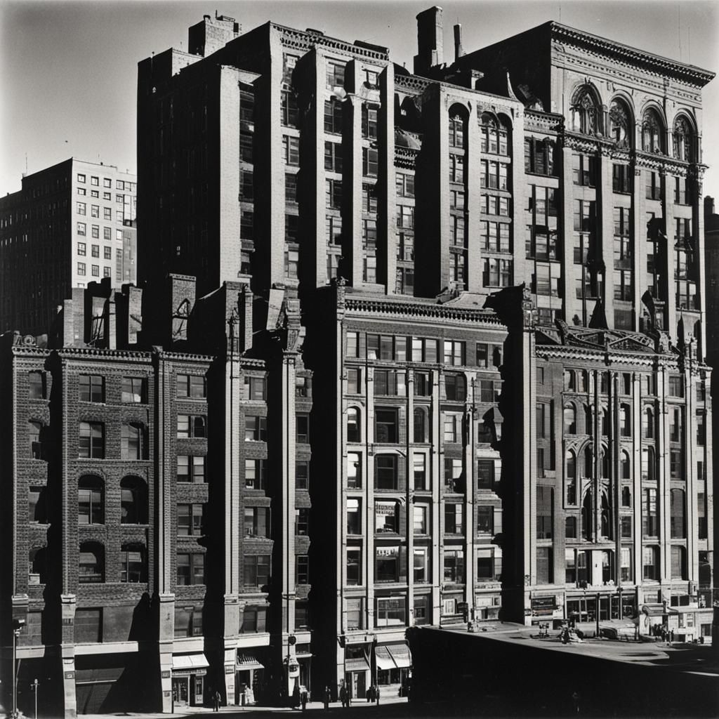 in the style of Berenice Abbott, SDXL QUAD 1