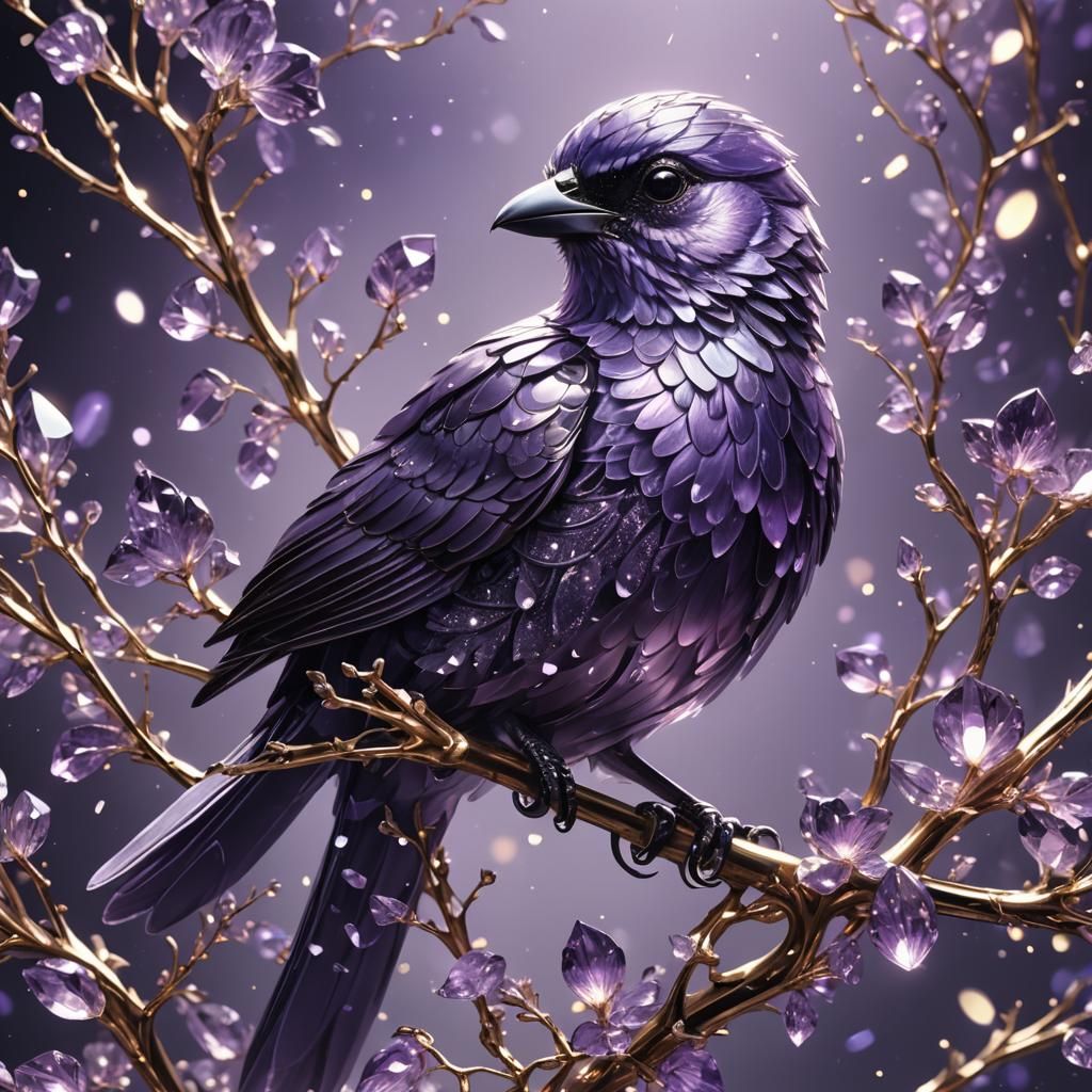 Amethyst Bird - AI Generated Artwork - NightCafe Creator