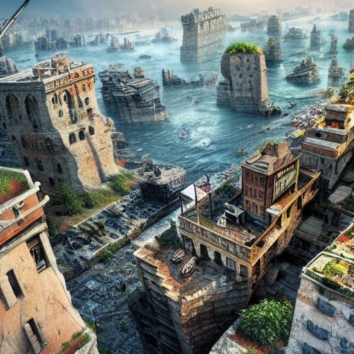 Stonepunk City - AI Generated Artwork - NightCafe Creator