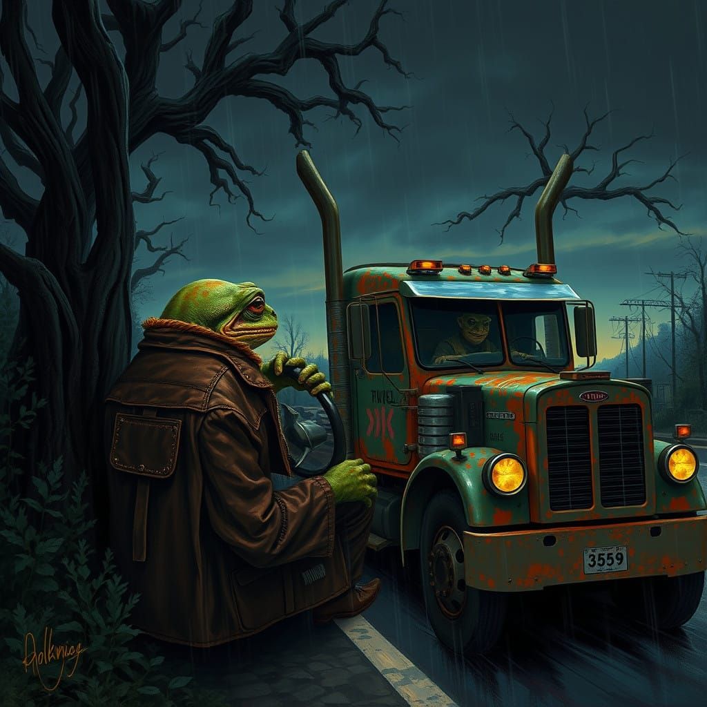 Toad Truck Driver - Toad in a Gritty Trucker's Nightmare