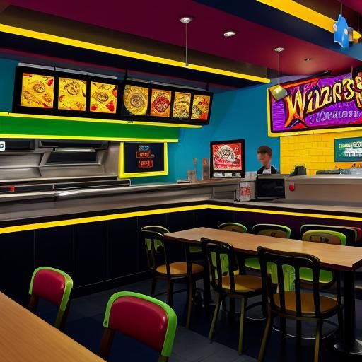 Wizards in fast food restaurant - AI Generated Artwork - NightCafe Creator