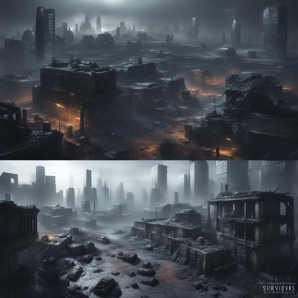 Survivors cityscape Base Dark Dystopian Ambient, Apocalypse style ...