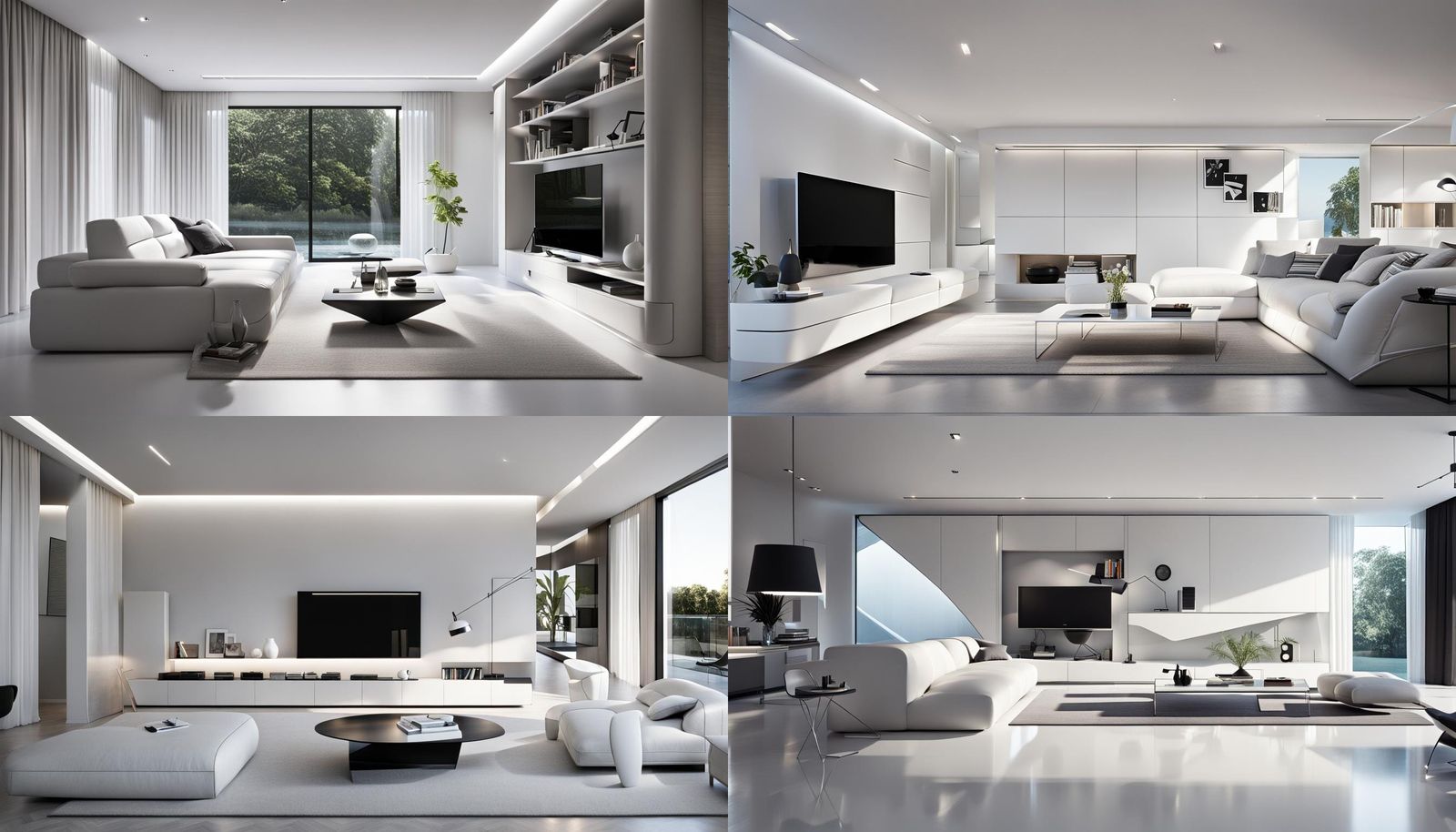 Capture a living space that embodies minimalist aesthetics and ...