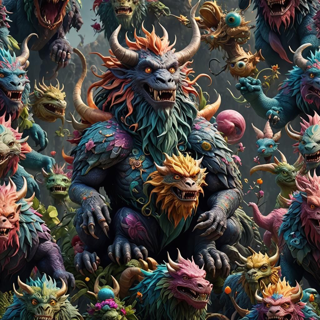 Monsters - AI Generated Artwork - NightCafe Creator