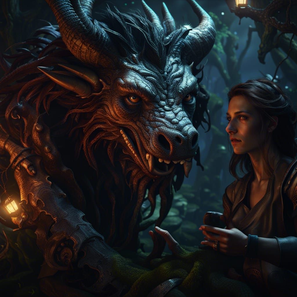 Selfies with Mythical Creatures - AI Generated Artwork - NightCafe Creator