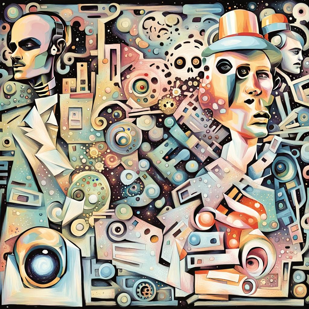 A dummy-faced worker-drone humanoid holding the recently passed dead of ...