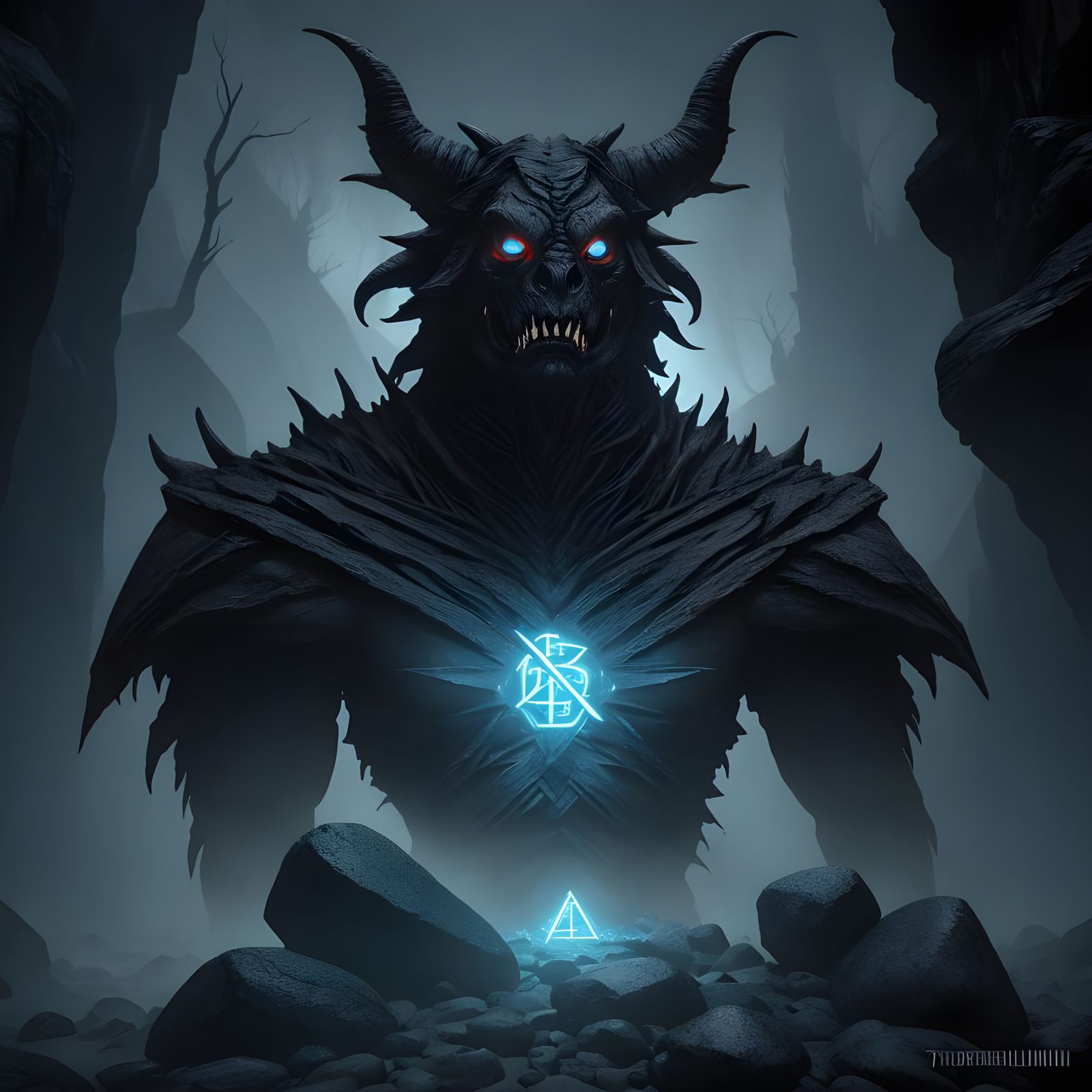 Ancient demon - AI Generated Artwork - NightCafe Creator