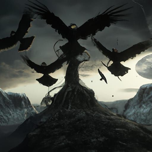 Black Birds Eldritch dynamic lighting detailed matte painting ...