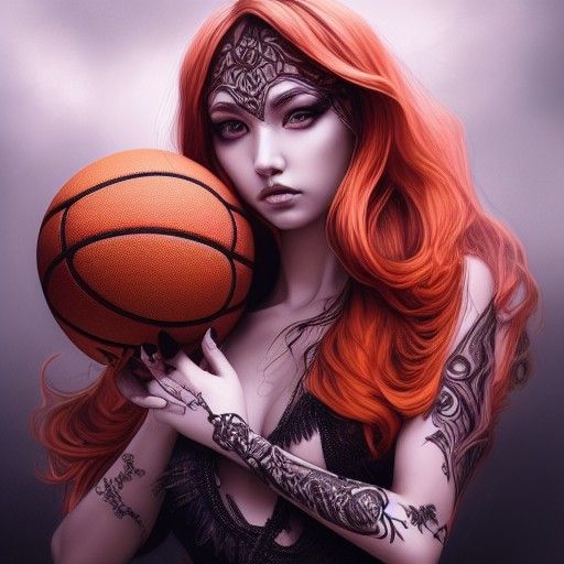 Baller Girl 3 - AI Generated Artwork - NightCafe Creator