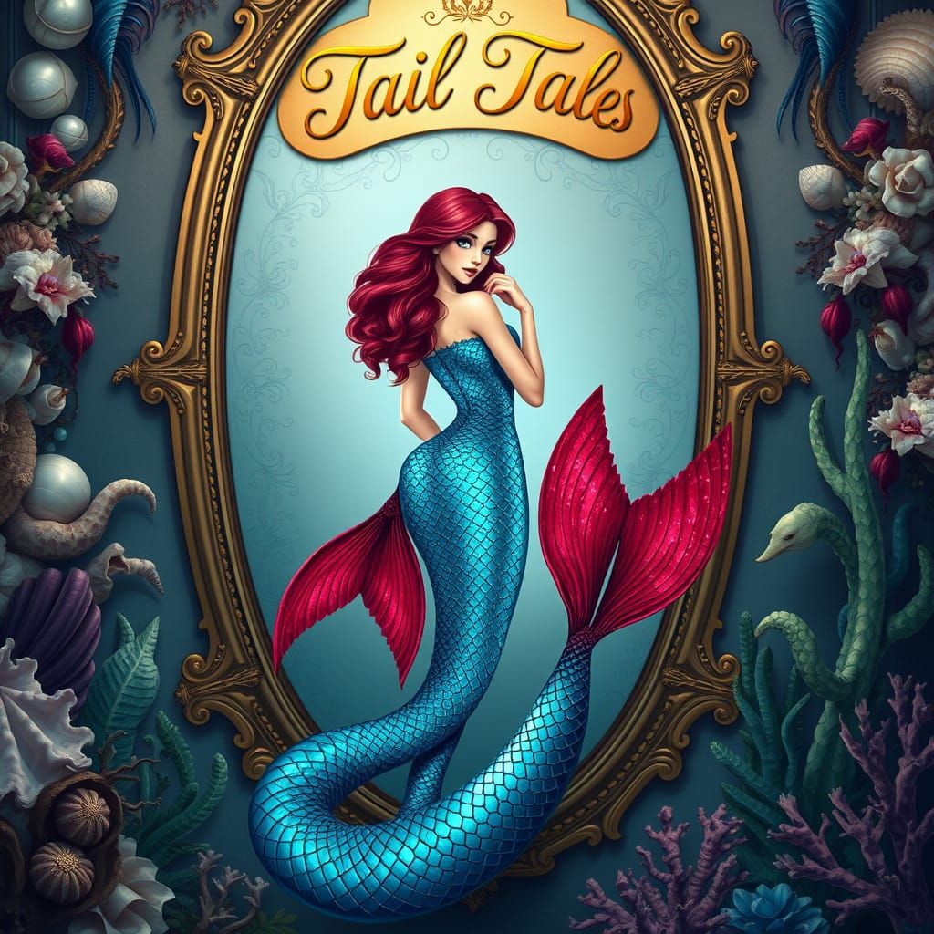 Mermaid Tail Shop - Ethereal Mermaid in Opulent Underwater B...