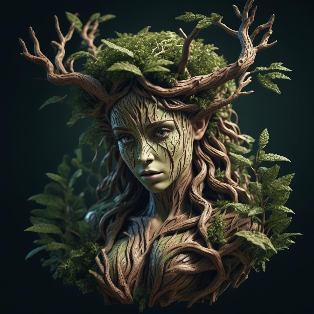 "Forest Dryad II" - AI Generated Artwork - NightCafe Creator