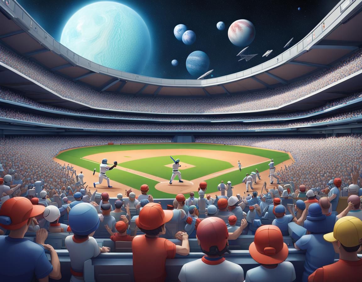 Intergalactic Baseball Game - AI Generated Artwork - NightCafe Creator