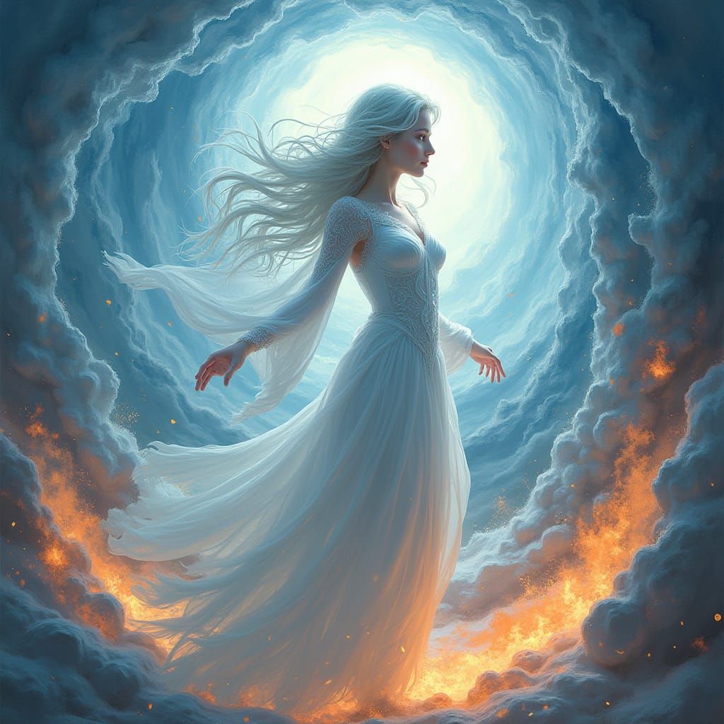Goddess of ice and fire - Mystical Goddess of Balance and Ha...