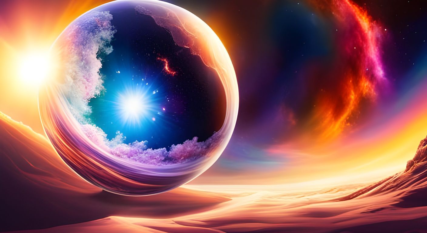 Hyperdetailed glass Orb with Nebula contained inside Orb - AI Generated ...