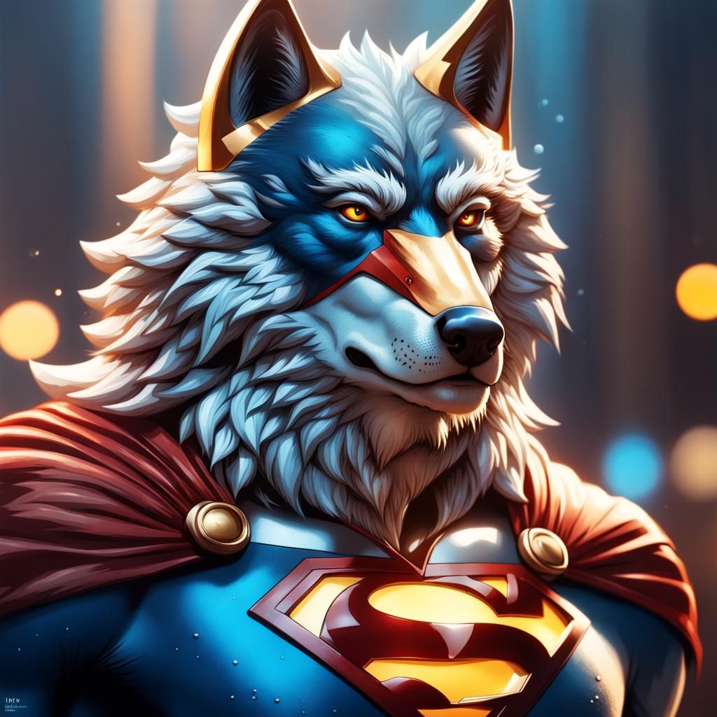 superhero the mighty wolf - AI Generated Artwork - NightCafe Creator