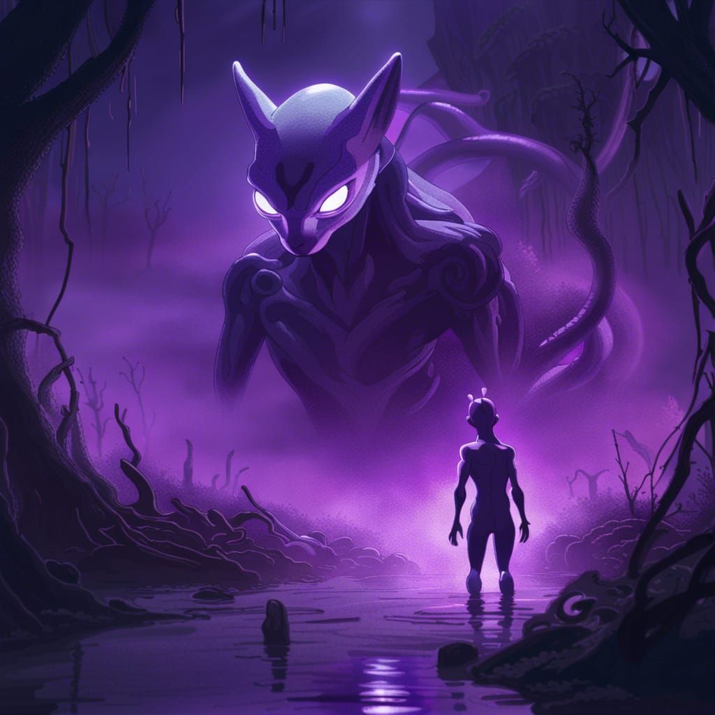 Mewtwo, Spirit of Vengeance - AI Generated Artwork - NightCafe Creator