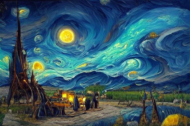 Yet ANOTHER "Starry Night" - AI Generated Artwork - NightCafe Creator