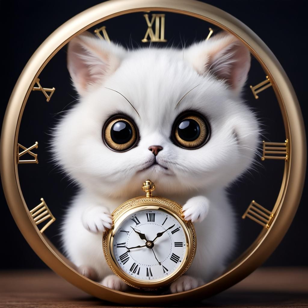 Cat O Clock - AI Generated Artwork - NightCafe Creator