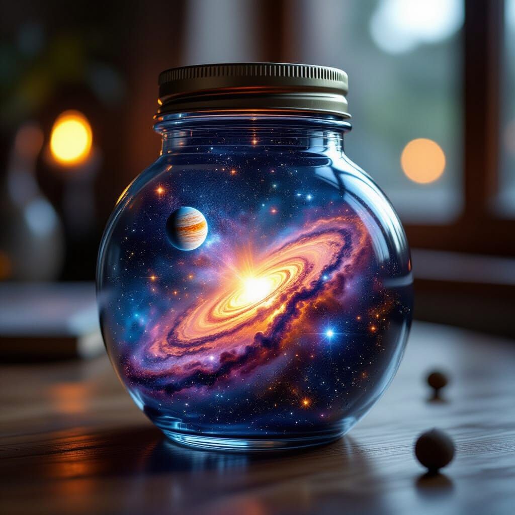 Planets Exploding in a Jar, Nature Photography - AI Art