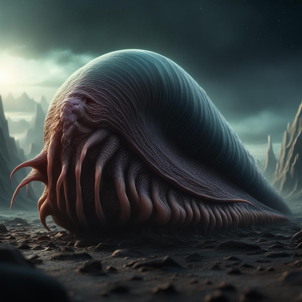 Alien Traveller Slug of both Time and Space - AI Generated Artwork ...