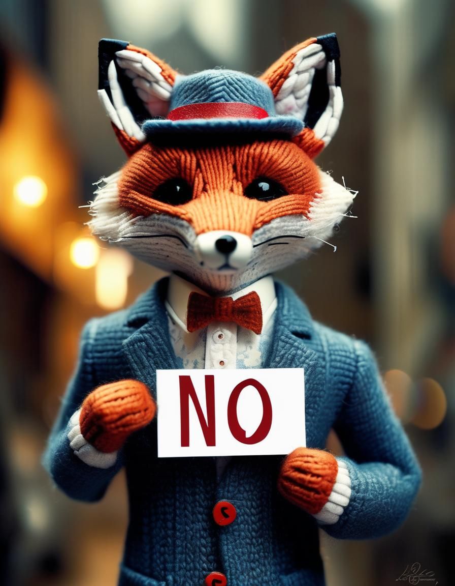 »NO!«-Fox (2) - AI Generated Artwork - NightCafe Creator